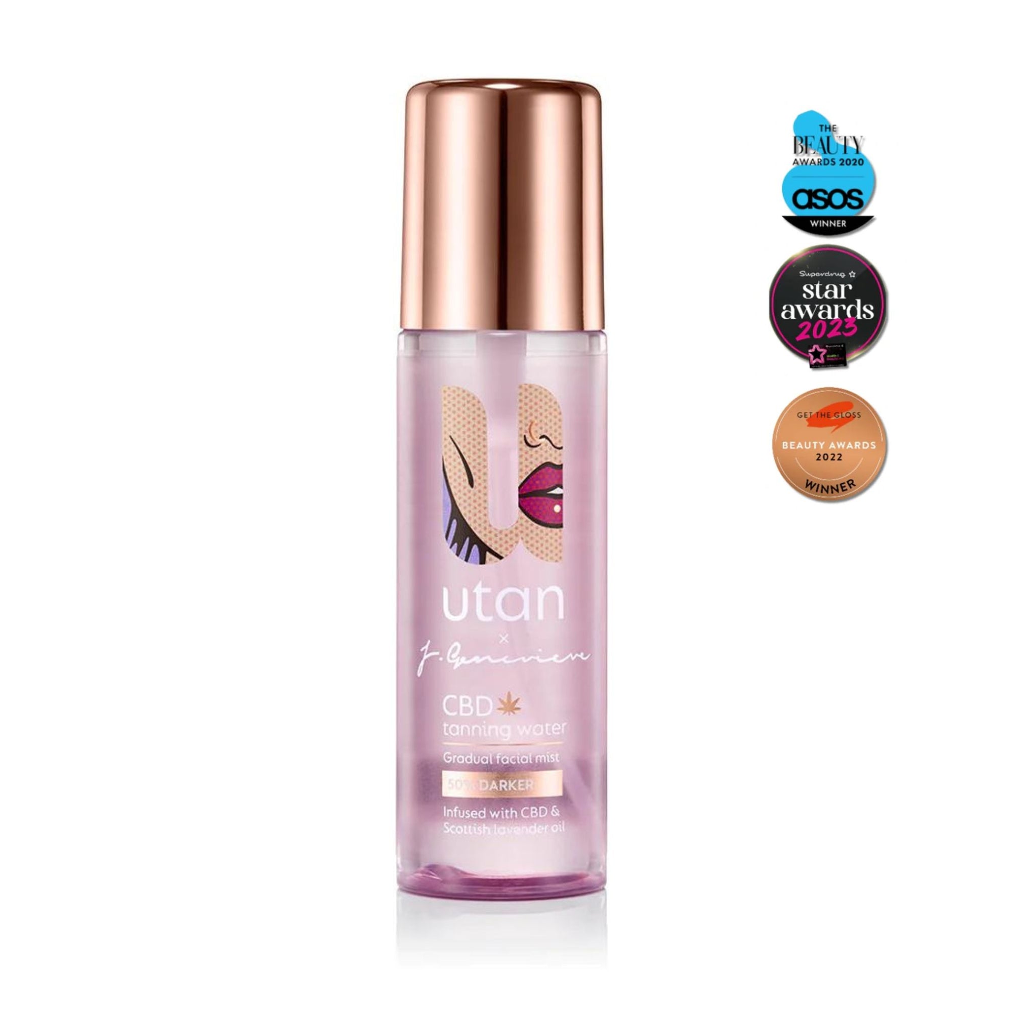 utan x Jamie CBD Tanning Water 50% Darker